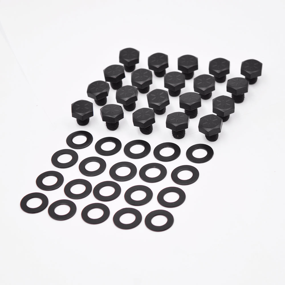 RBL-BOLT-SSB-24 (SS Bolt & Washer) 24 Pieces Matte Black – Raceline Wheels