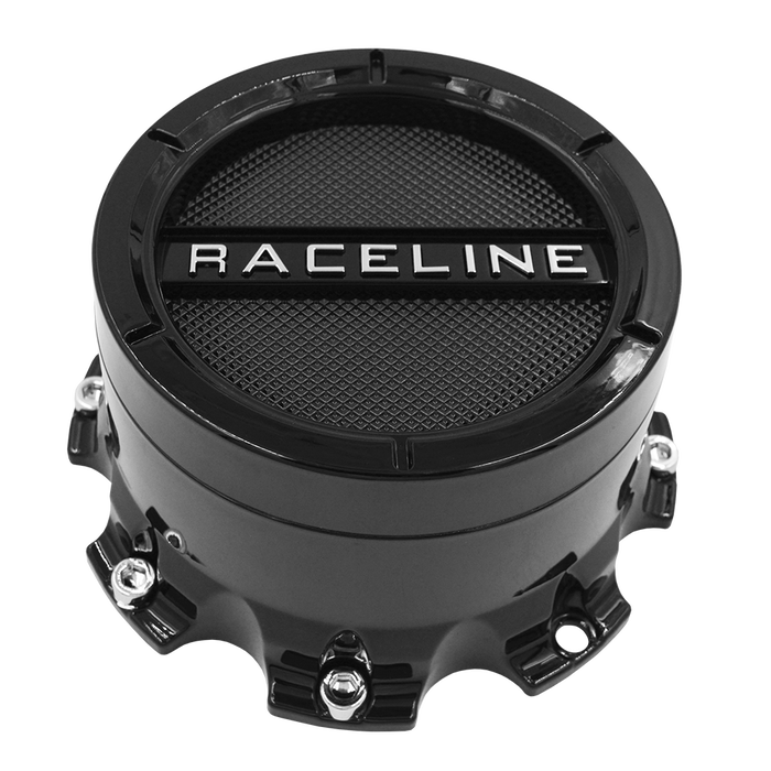 CPR-938B-80 RACELINE WHEEL GLOSS BLACK 8X6.5/8X170 TALL CAP 8 LUG BOLT ...