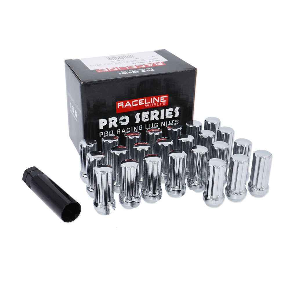 L73850LA6NV 14X2.0 XL CHROME SPLINE 6 LUG KIT NO VALVE STEM – Raceline ...