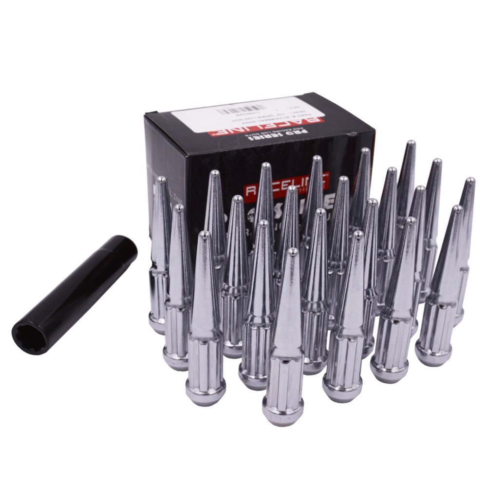 L793850XL6NV 14X2.0 XL CHROME SPIKE 6 LUG KIT INCLUDES 24 LUGS AND 1 I ...